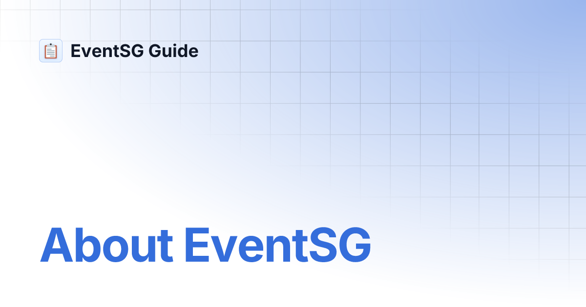 About EventSG | EventSG Guide